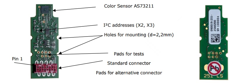 AS73211-AB5 Sensor Board with I2C-Interface - ams OSRAM | Mouser
