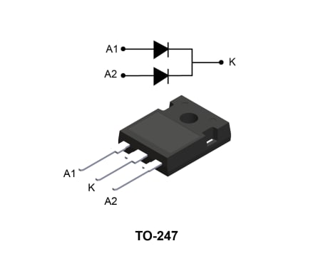 STPSC40H12C-Y Schottky Silicon Carbide Diode - STMicro | Mouser